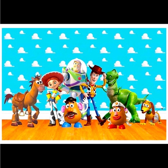 Party Supplies | Toy Story 7x5 Ft Blue Sky White Clouds Backdrop | Poshmark